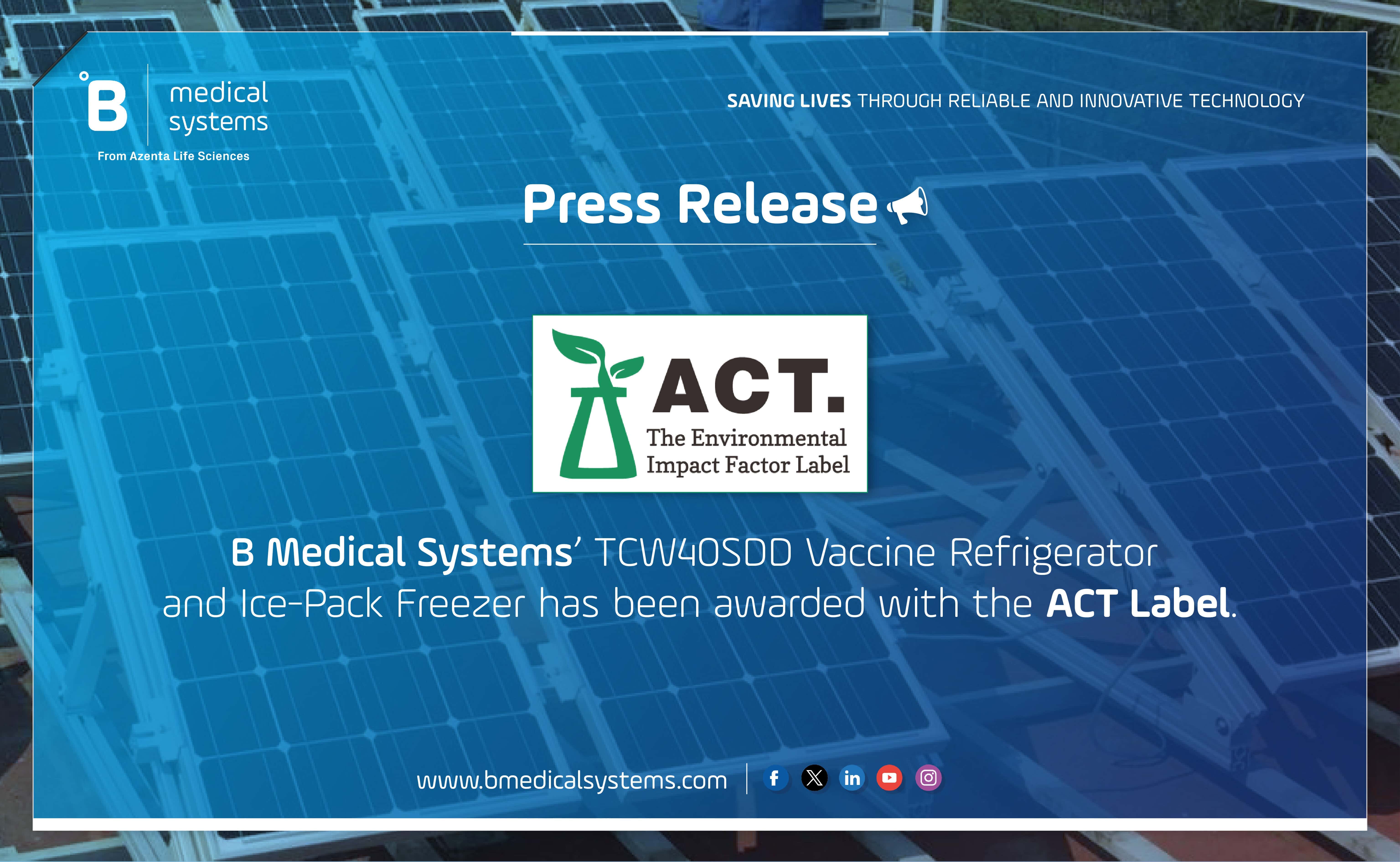 B Medical Systems' TCW40SDD receives the ACT label