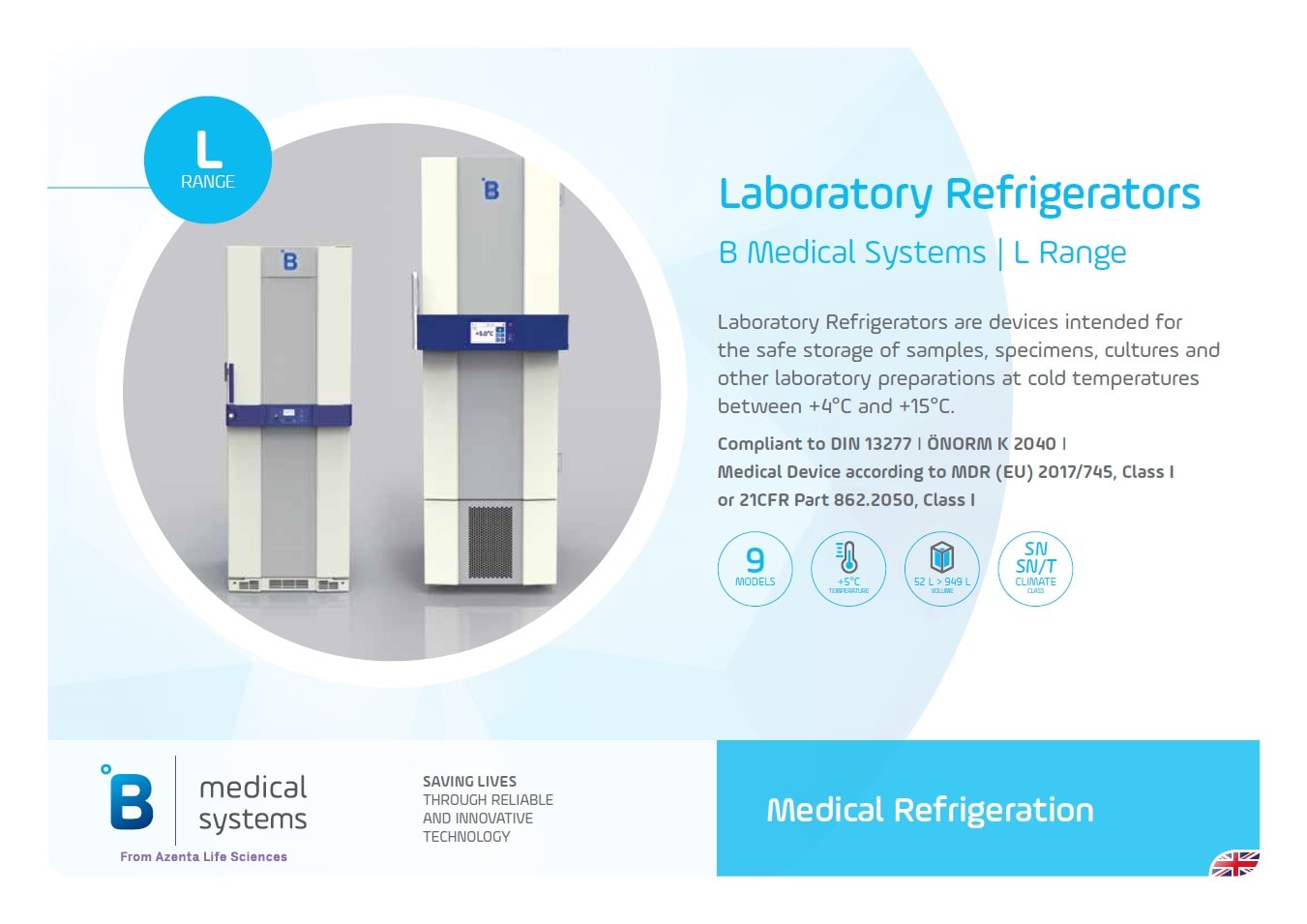 Combined Laboratory Refrigerator and Freezer LF260 - B Medical Systems