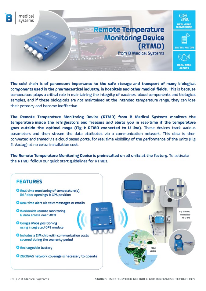 Remote Temperature Monitoring Device (RTMD) - B Medical Systems